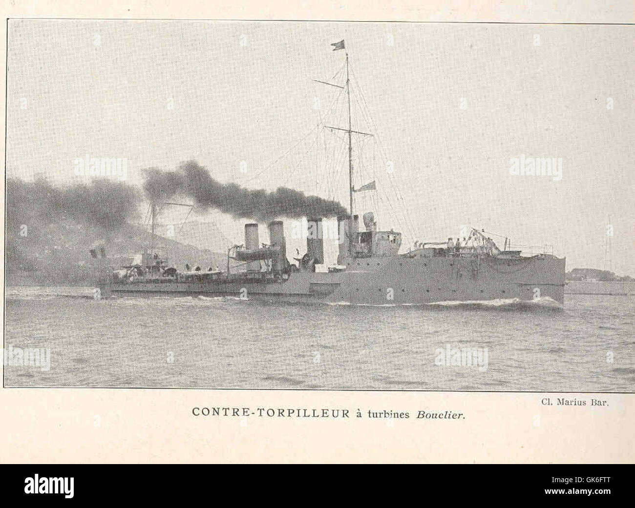 The 'Contre-Torpilleur à turbines Bouclier' was a French naval torpedo ...