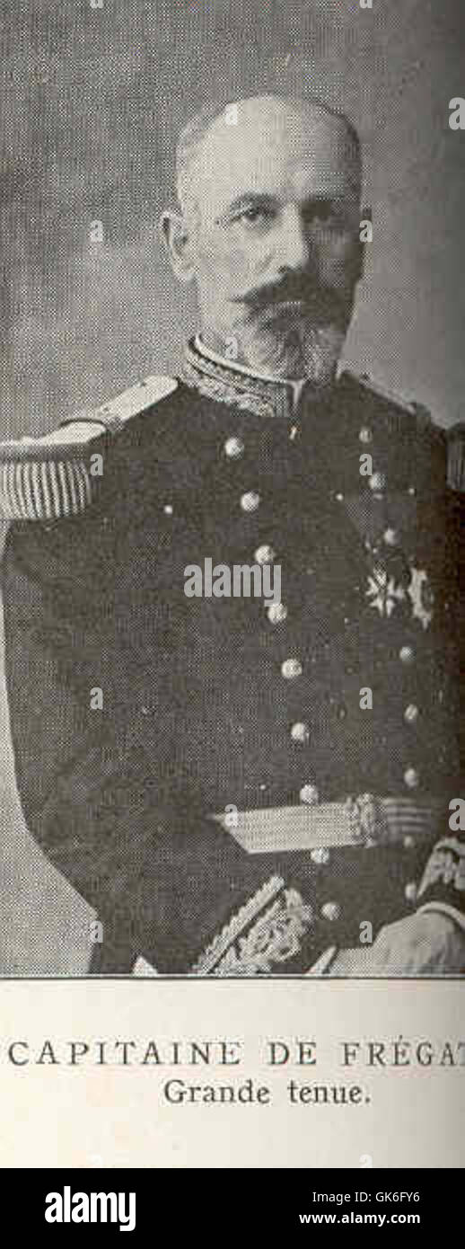 This portrait features a French naval officer in 'grande tenue' (full ...