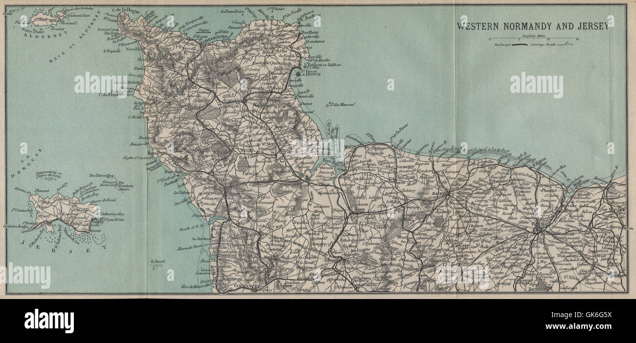 Western Normandy Normandie and Jersey. Railways Chemins de Fer, 1913 ...