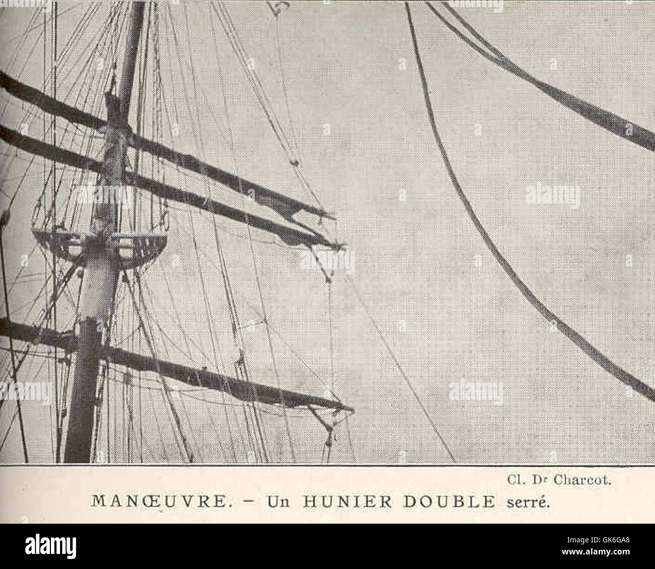 37457 Manoeuvre -- un Hunier Double serre Stock Photo - Alamy