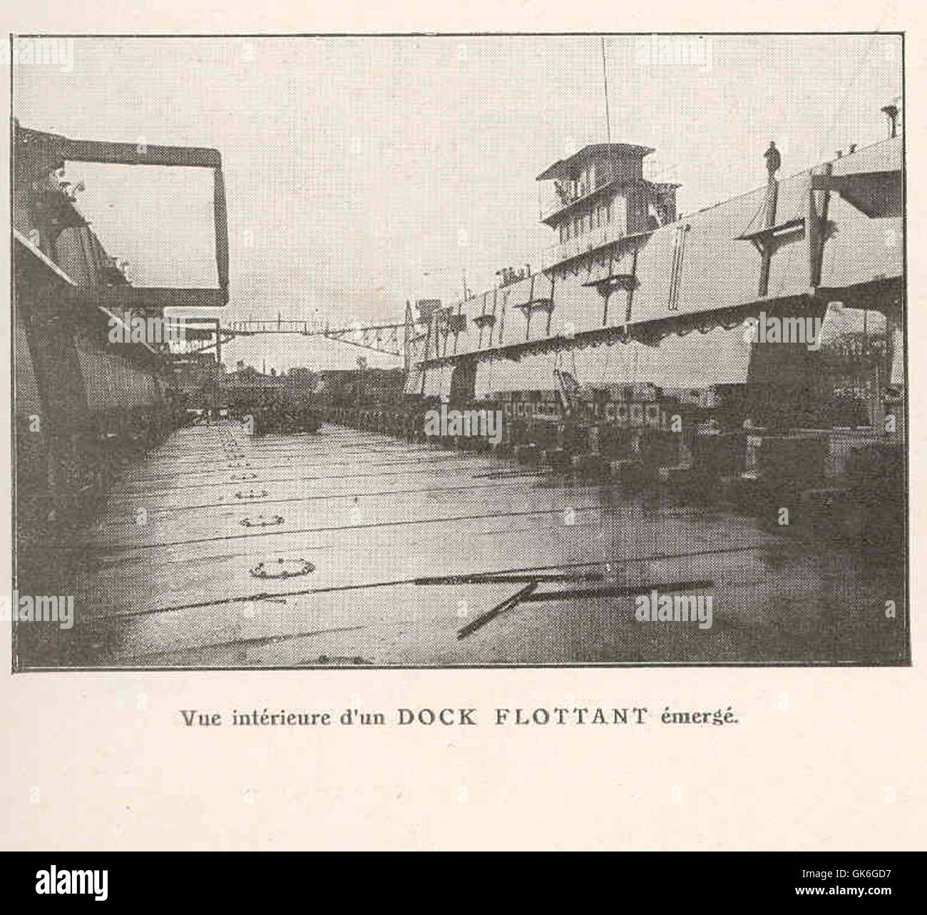 This image shows the interior of a floating dock that has emerged from ...