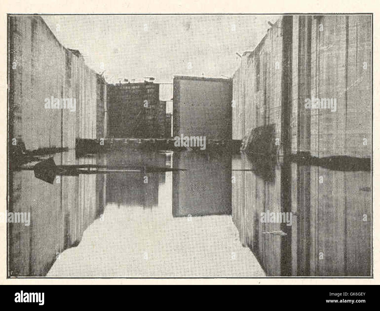 The Gatun Lock chamber of the Panama Canal is an essential part of the ...