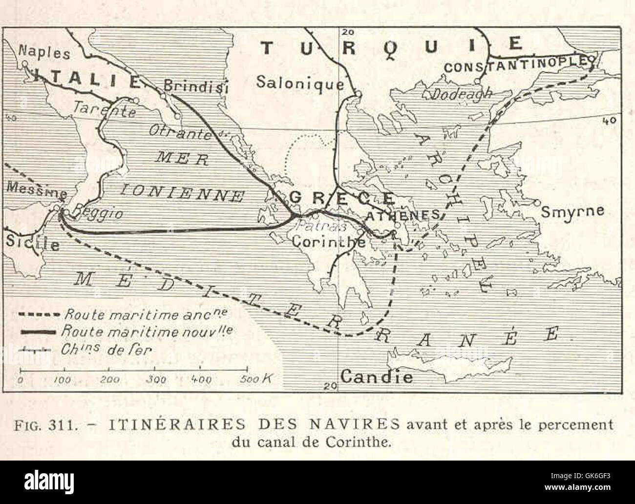 Map of mediterranean shipping routes hi-res stock photography and ...