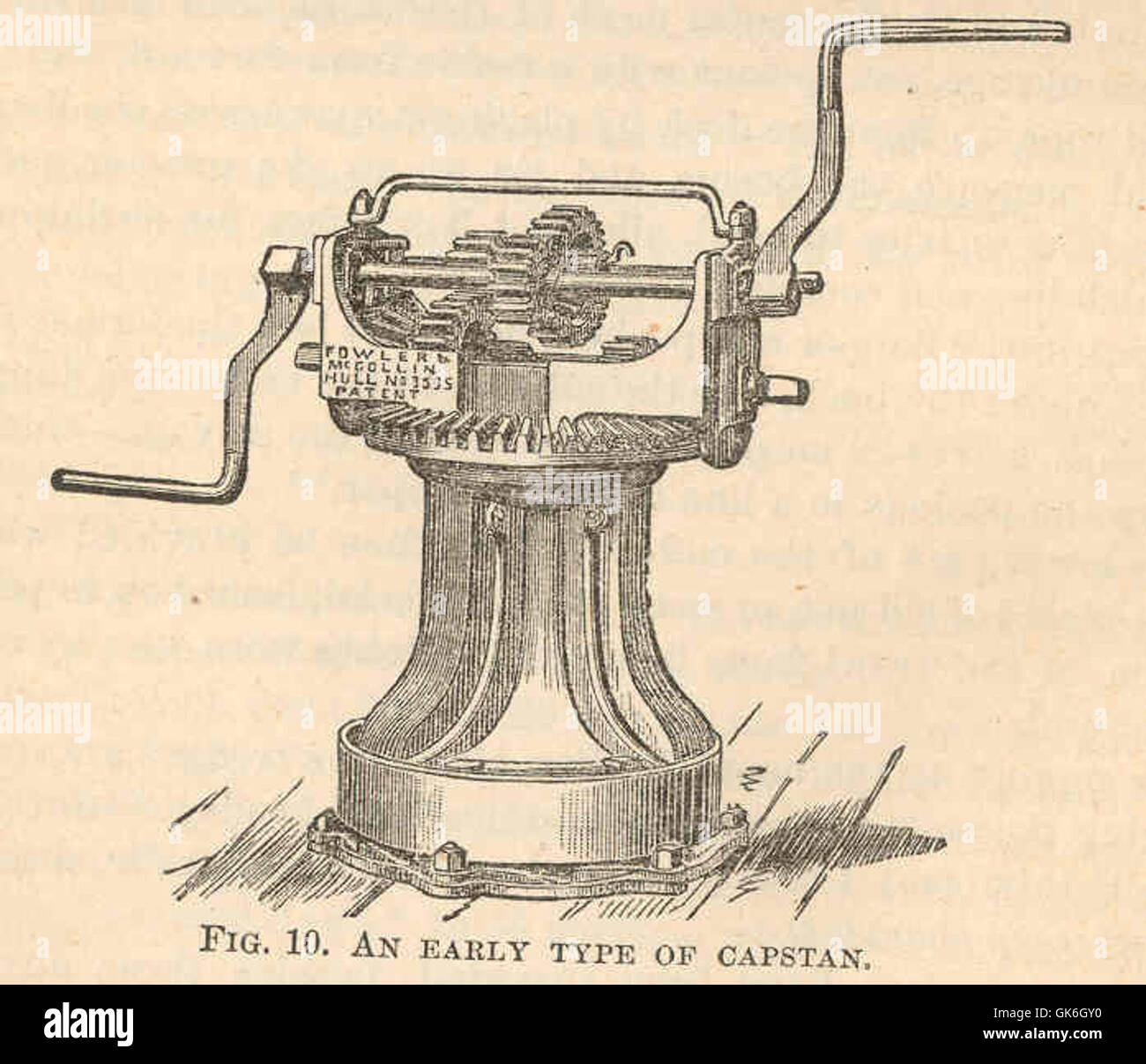 37832 Early Type of Capstan Stock Photo - Alamy