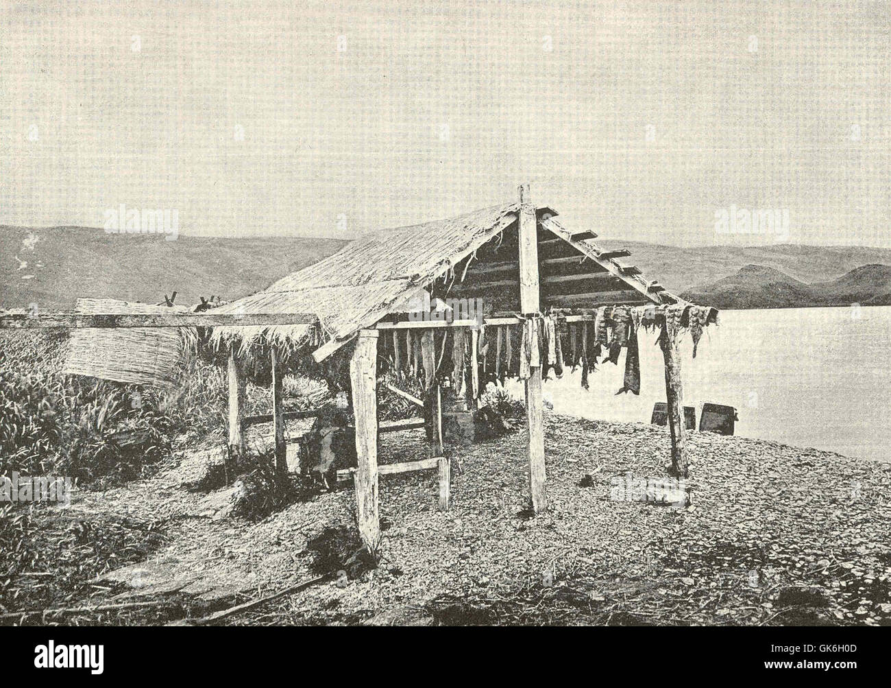 Salmon drying indigenous hi-res stock photography and images - Alamy
