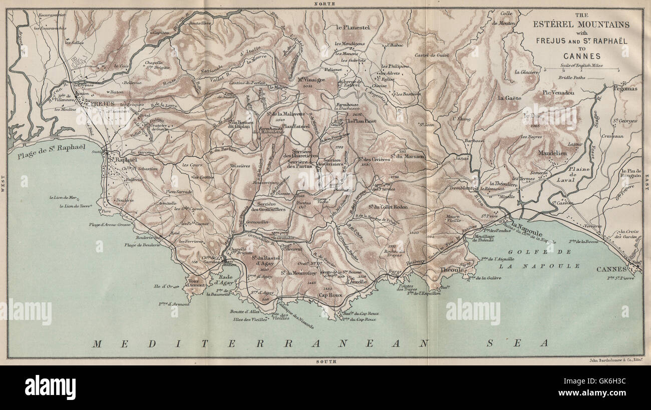 St raphael map hi-res stock photography and images - Alamy