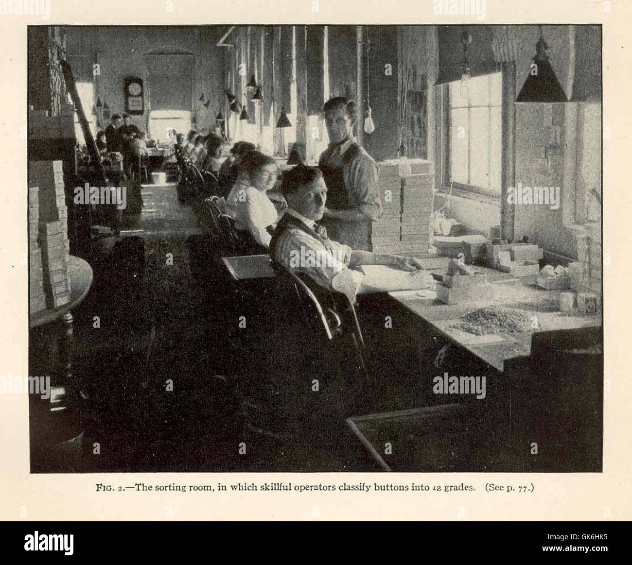 The sorting room, shown here, is where skillful operators classify ...