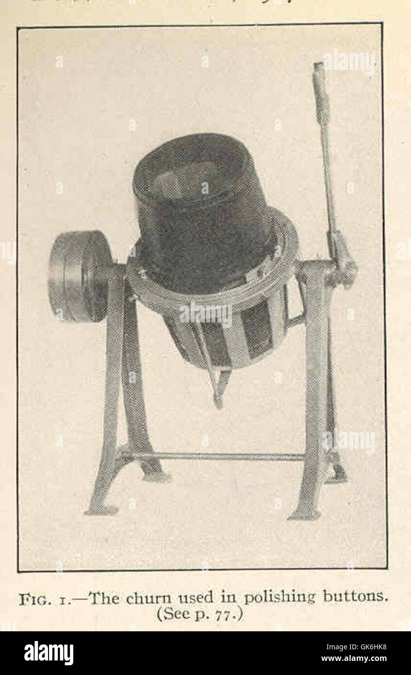 The churn, a traditional mechanical device, is used in the polishing of ...
