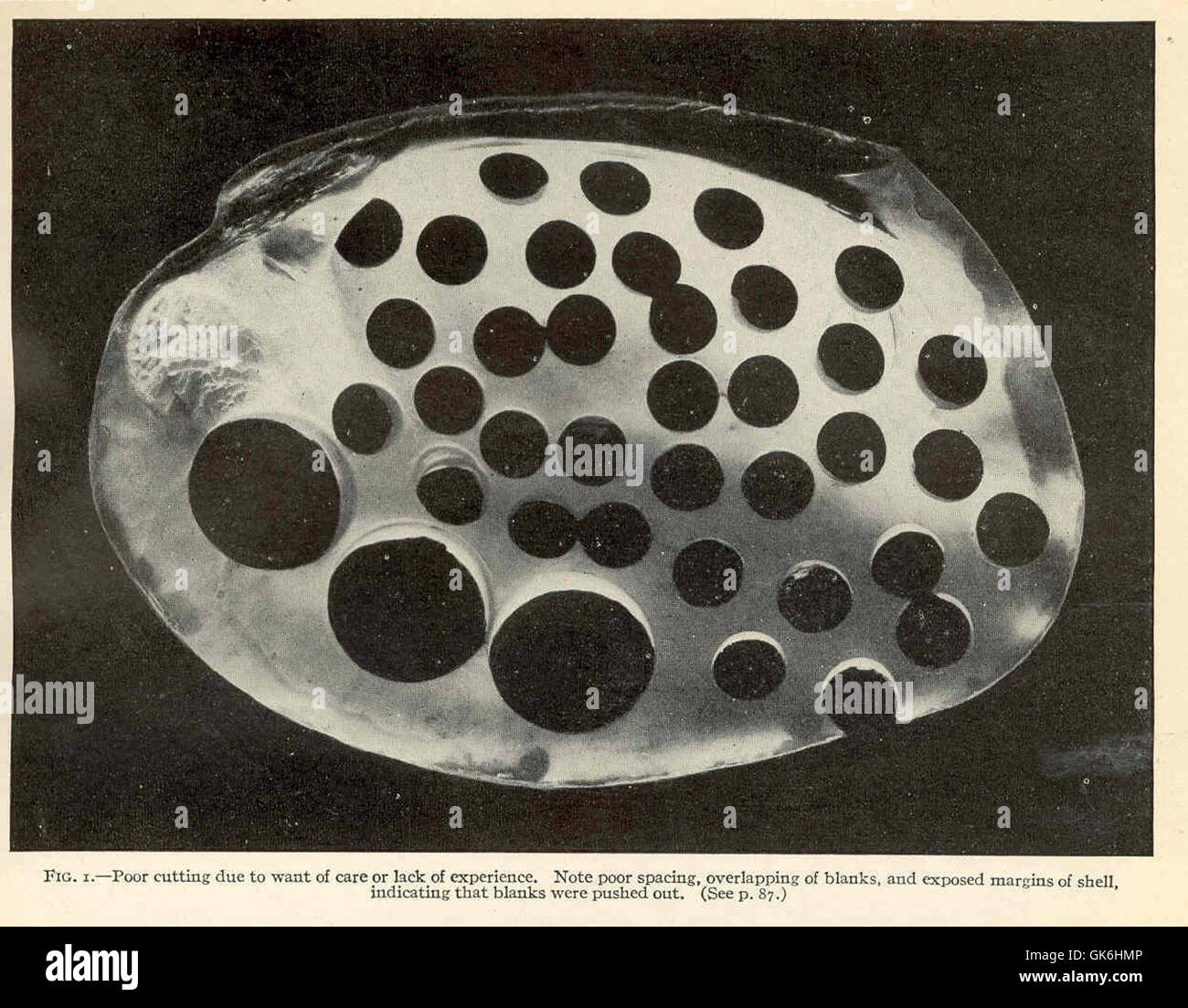 This image highlights poor cutting techniques resulting in misalignment ...