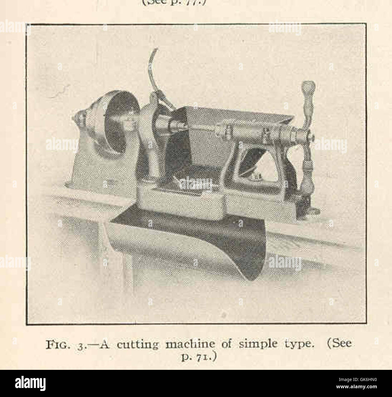 A simple type cutting machine is shown here, used in various industrial ...