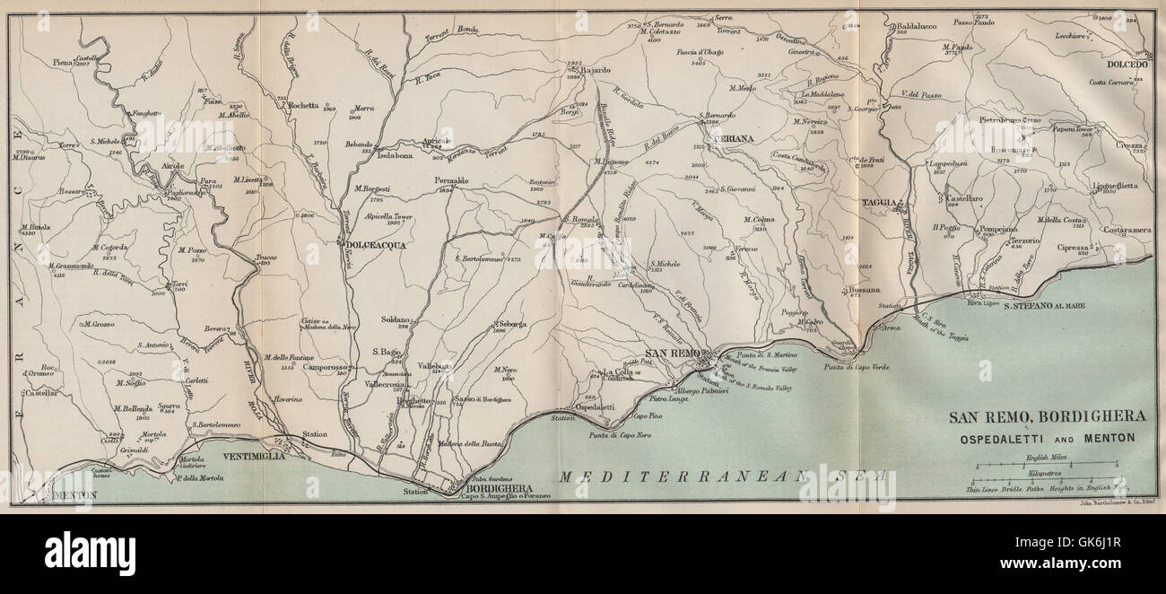 Map of san remo hi-res stock photography and images - Alamy