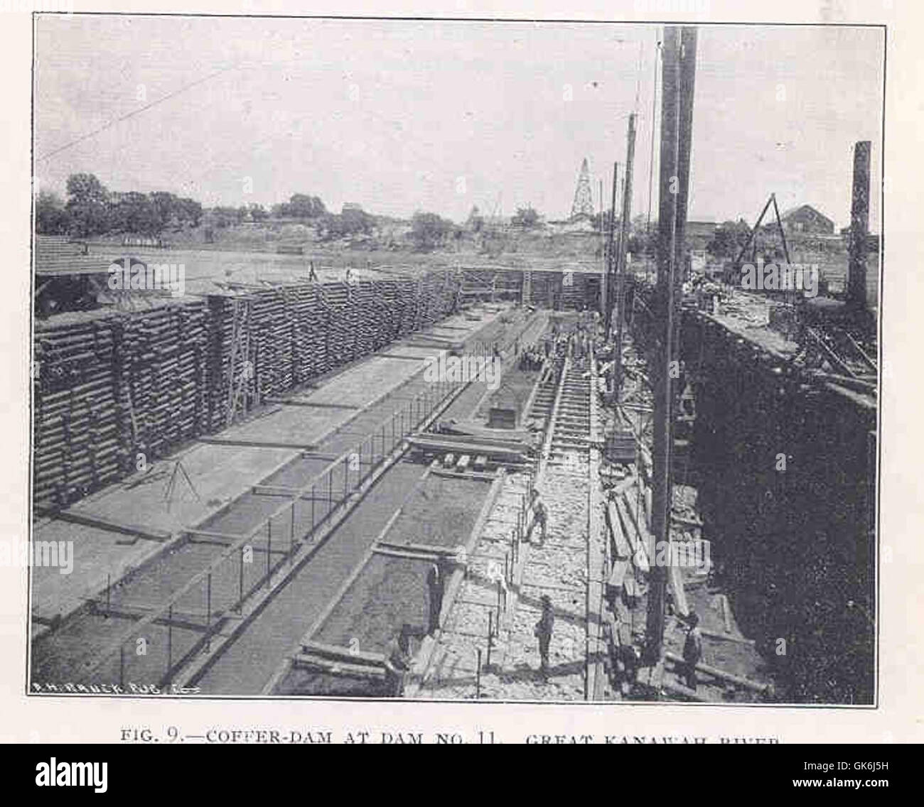 The coffer-dam at Dam No. 11 is part of a water management system used ...