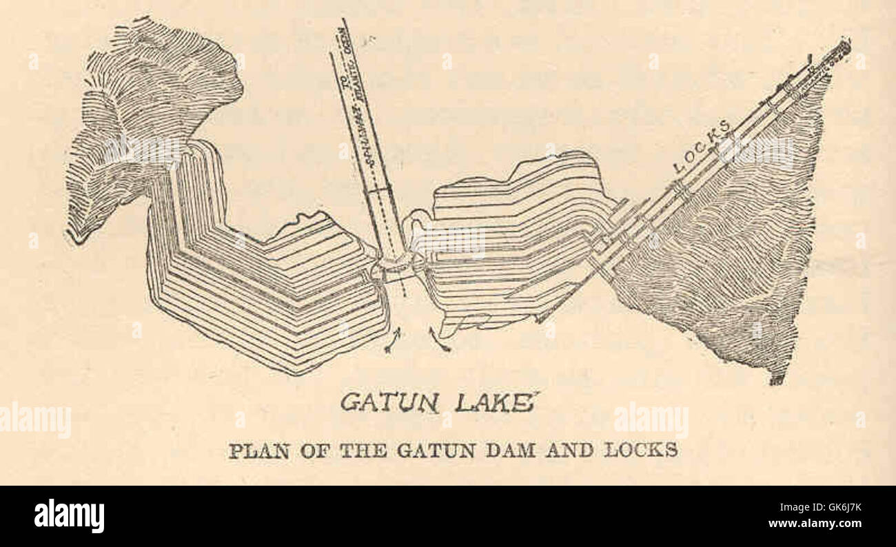 The Gatun Lake, part of the Panama Canal system, is shown here with a ...