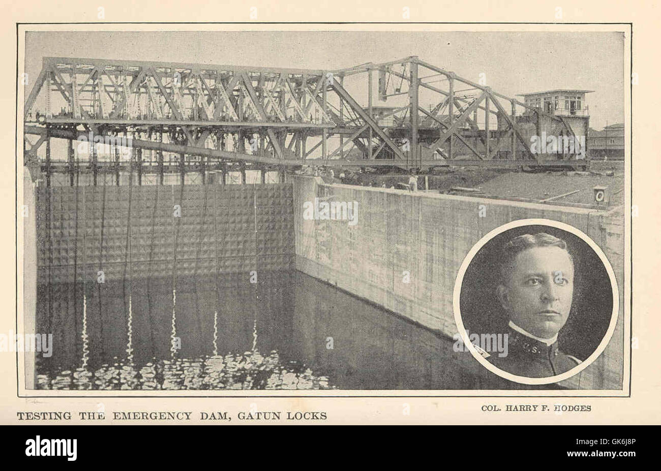 This image shows Colonel Harry F. Hodges overseeing the testing of the ...