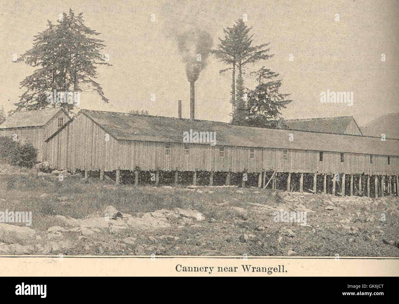 A cannery located near Wrangell, Alaska, is shown in this image. The ...