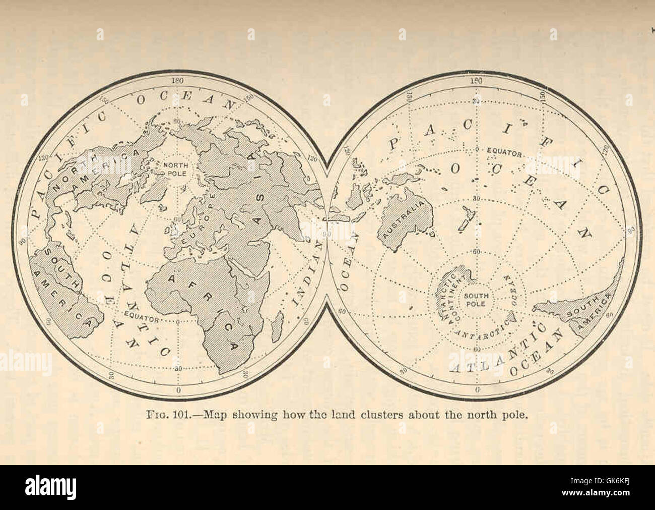 This map depicts the geographical features of land around the North ...
