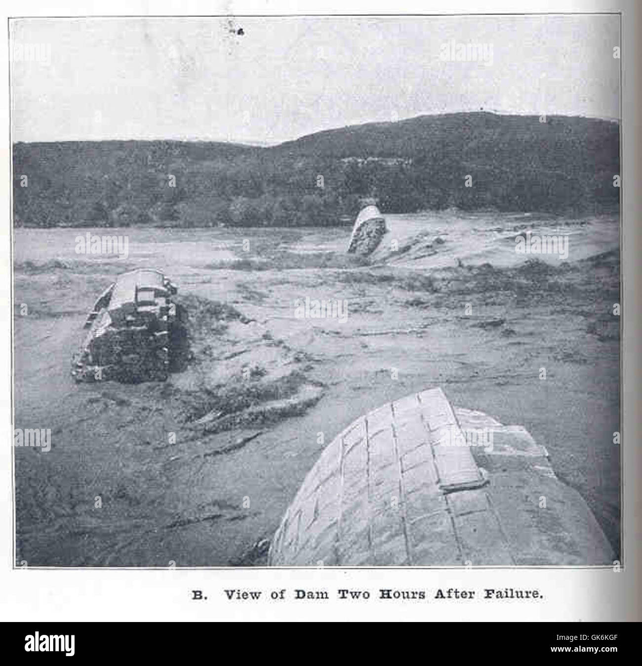 33228 Austin Dam; View of Dam Two Hours After Failure Stock Photo - Alamy