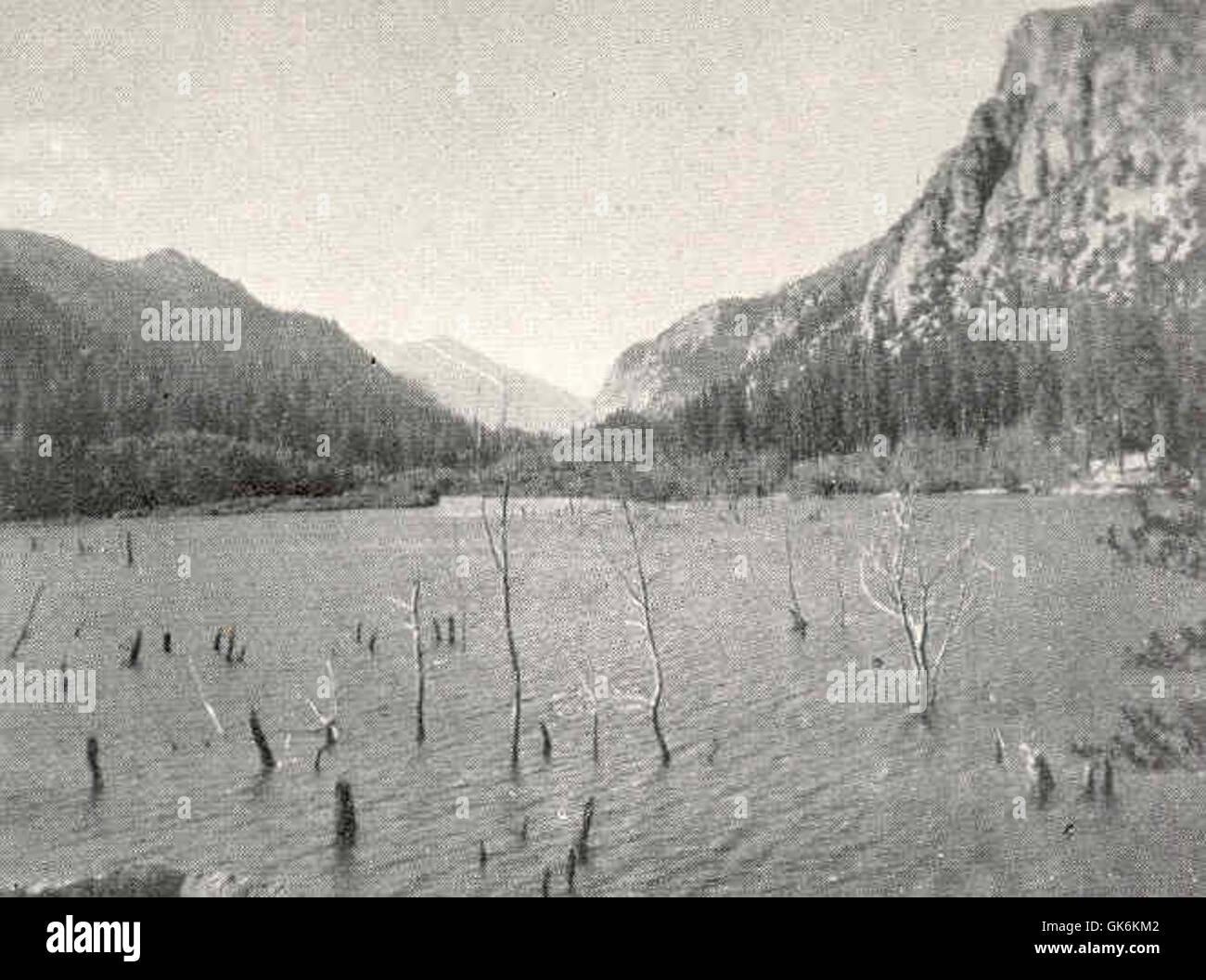 This view from the west side of Kern Lake captures the scenic beauty of ...