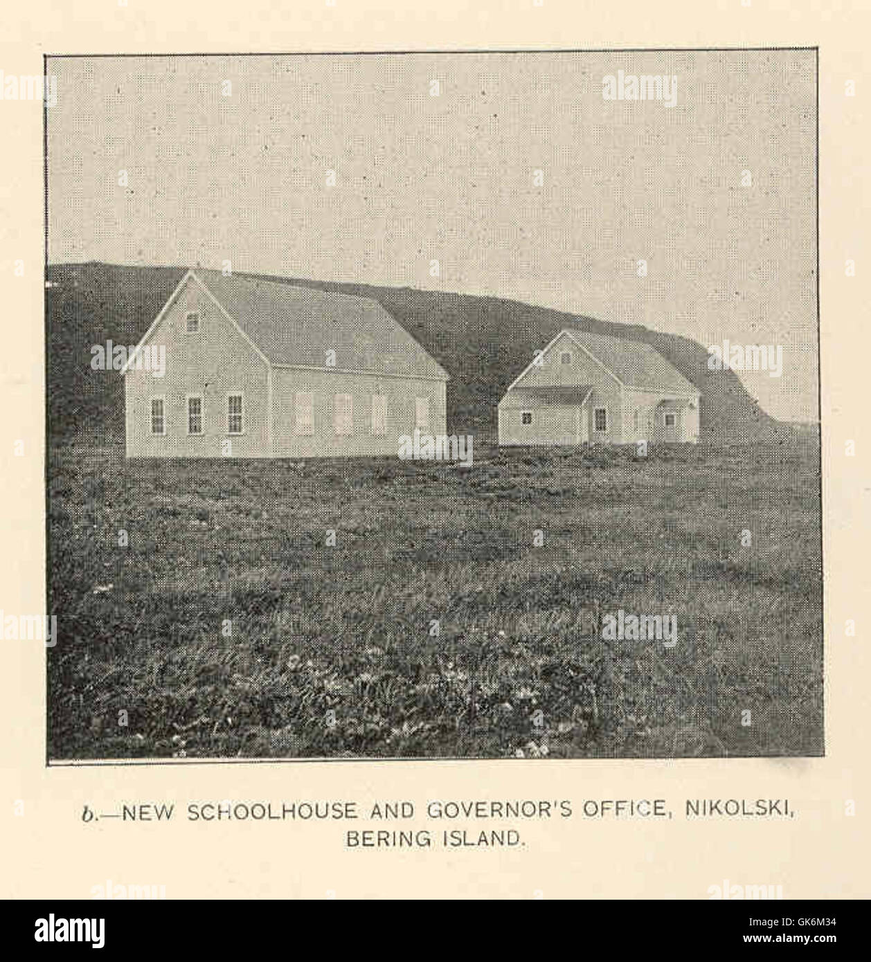 The New Schoolhouse and Governor's Office in Nikolski on Bering Island ...