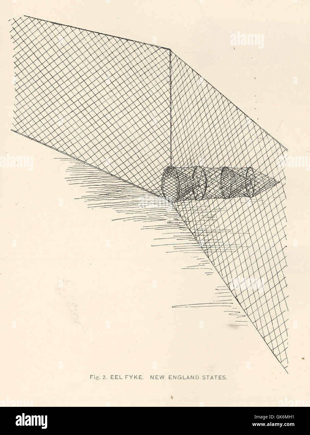Eel-fyke traps are a traditional fishing method used in the New England ...