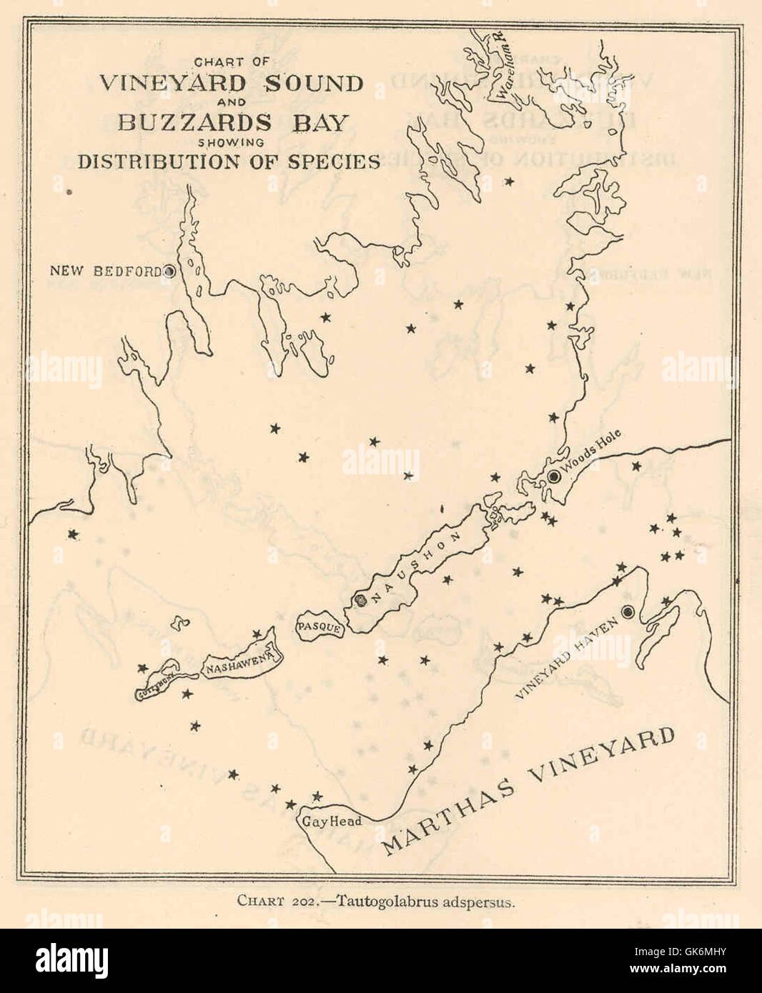 This chart of Vineyard Sound and Buzzards Bay illustrates the ...