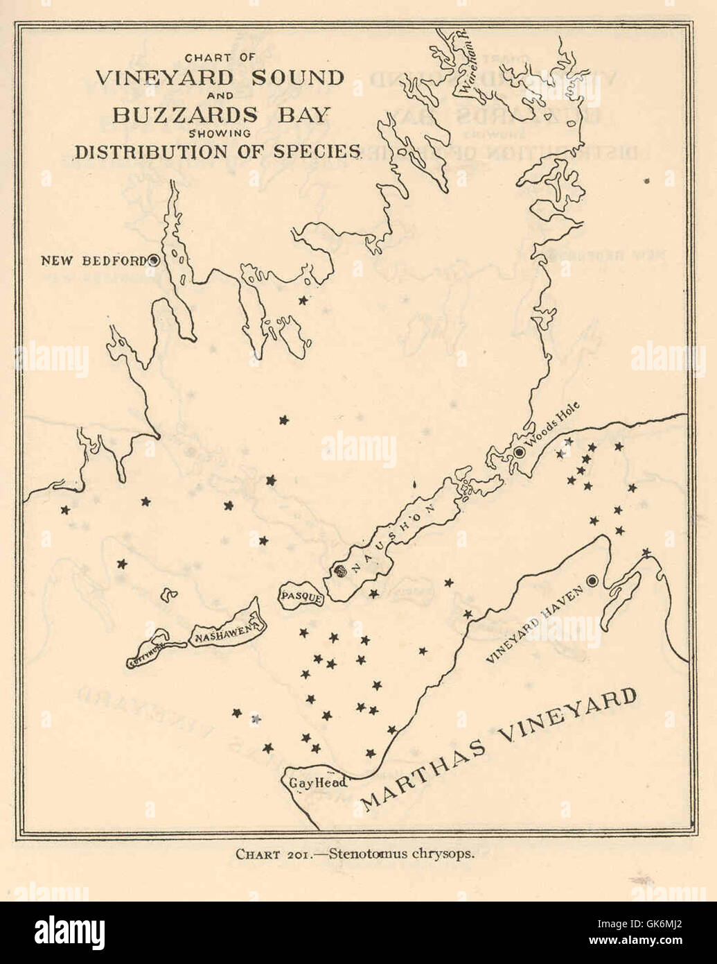 40212 Chart of Vineyard Sound and Buzzards Bay Showing Distribution of ...