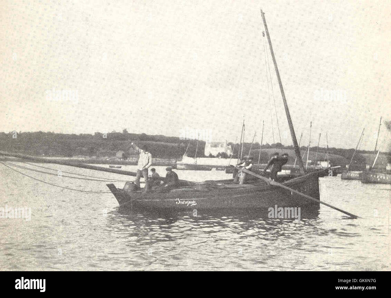 This image shows a sardine boat in action, targeting schools of ...