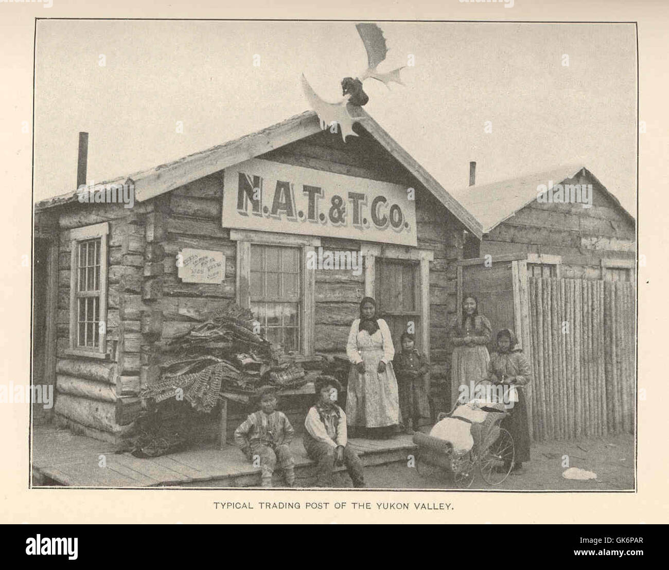 A typical trading post in the Yukon Valley, historically used for fur ...