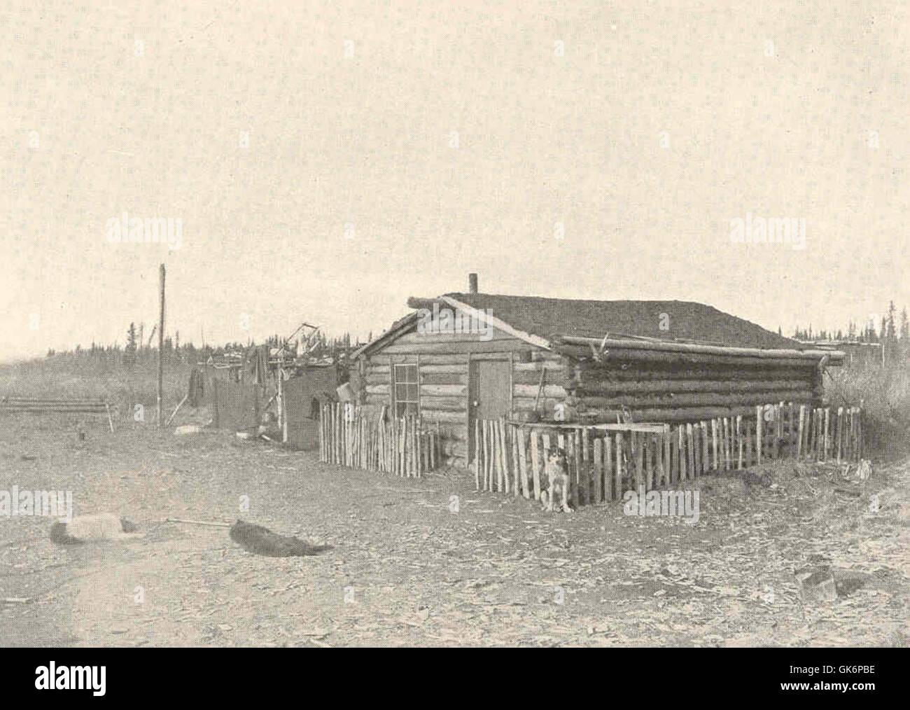 Log houses are a common feature of the Yukon Valley, characterized by ...