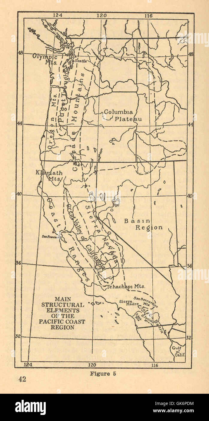 41436 Main structural elements of the Pacific Coast region Stock Photo ...