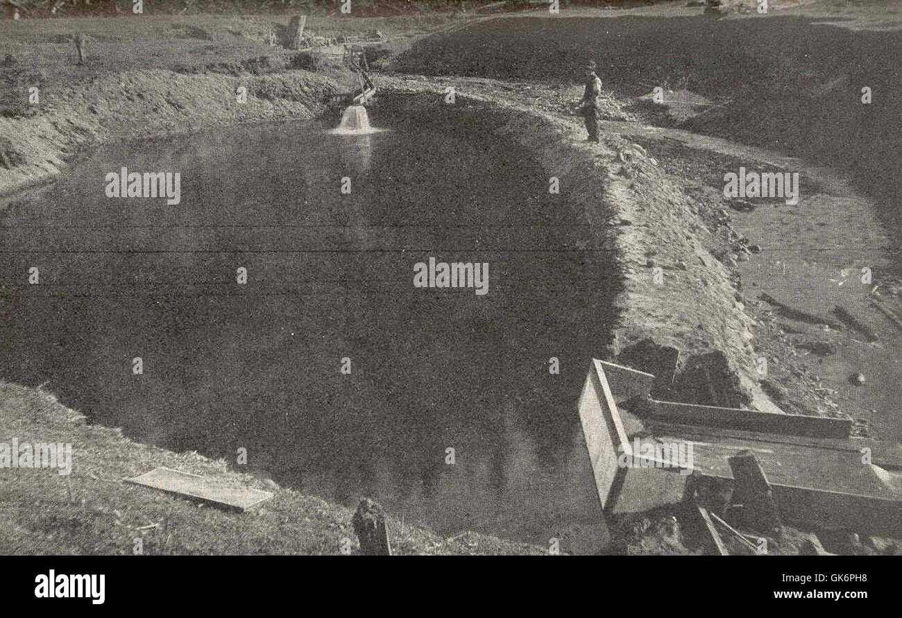 This pond was created by utilizing a section of the riverbed, forming a ...