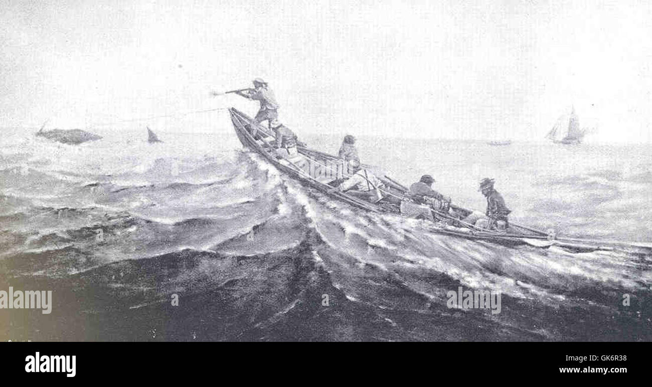 33457 Shooting a Bomb Lance Into a Whale Stock Photo - Alamy