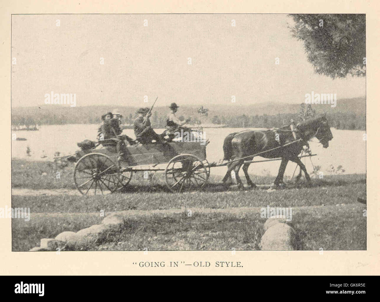 A historical depiction of an old-style method of entry, likely related ...