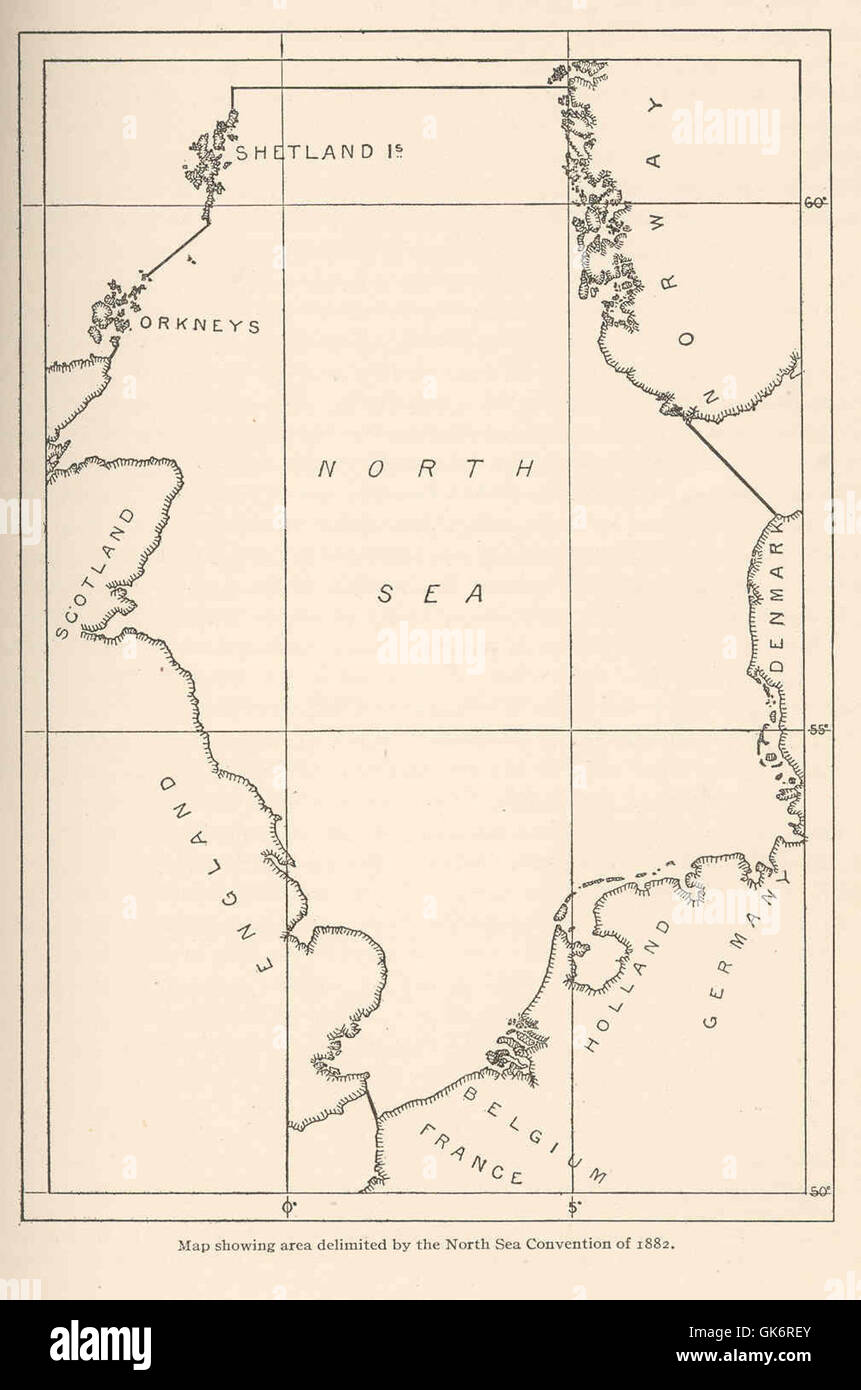 This map shows the area defined by the North Sea Convention of 1882, an ...