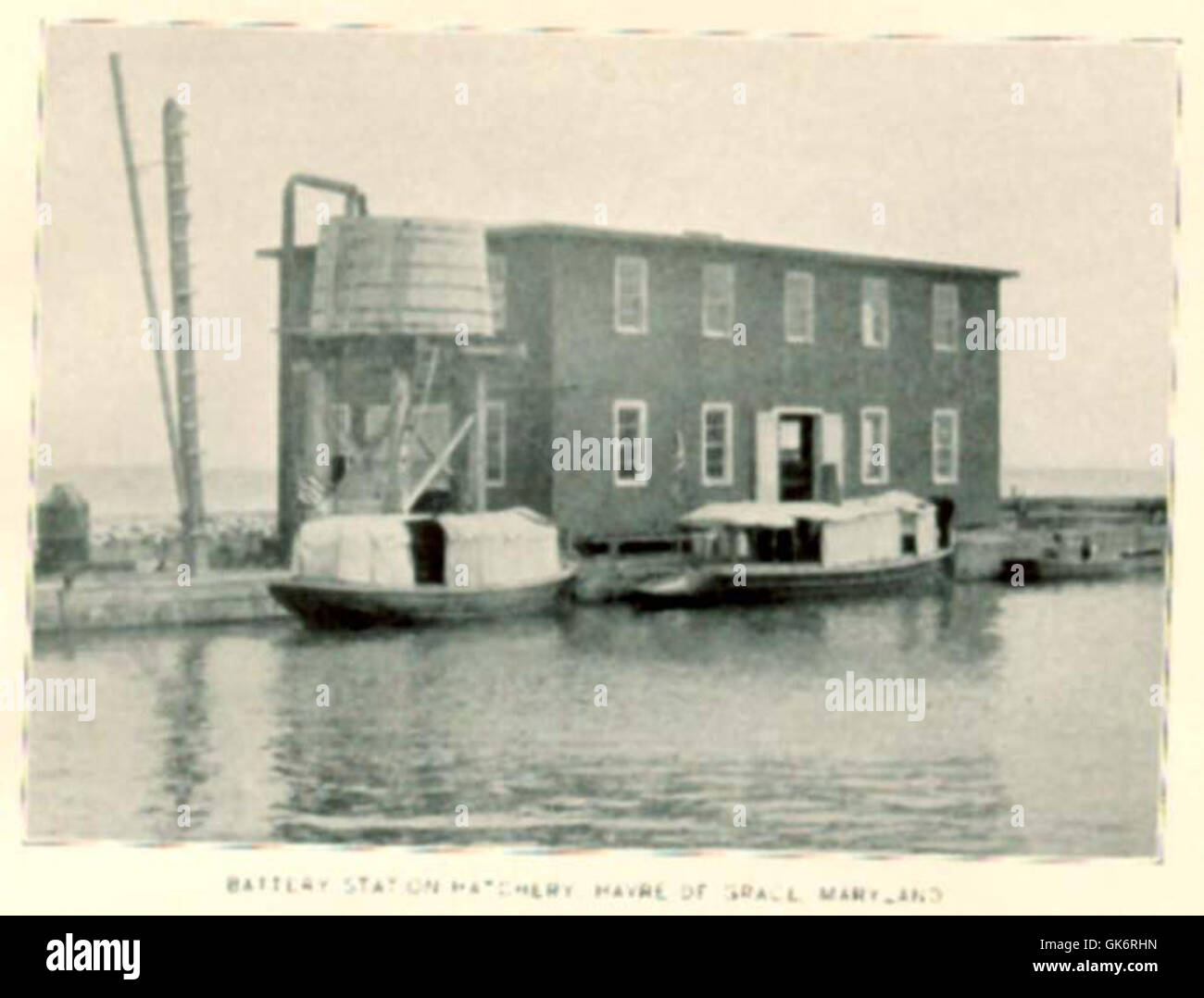 Battery Salmon Hatchery is shown, an important facility for the ...