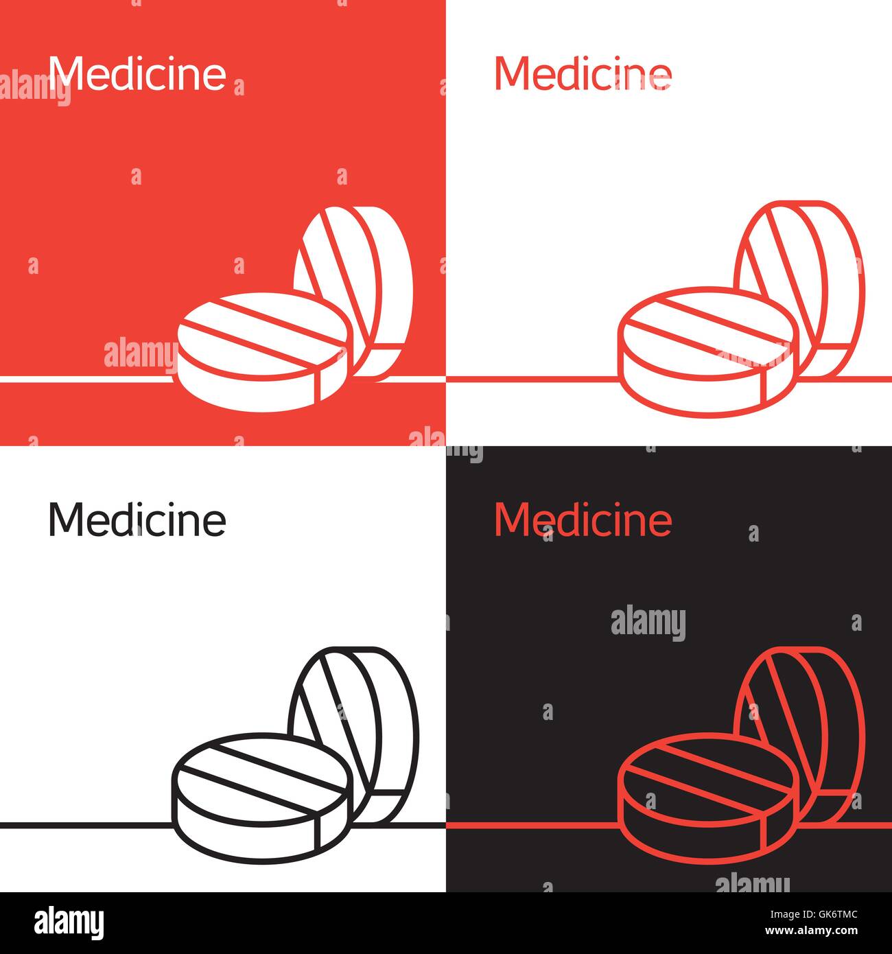 Medicine aid logo, pill and health icon. Vector Stock Vector Image ...