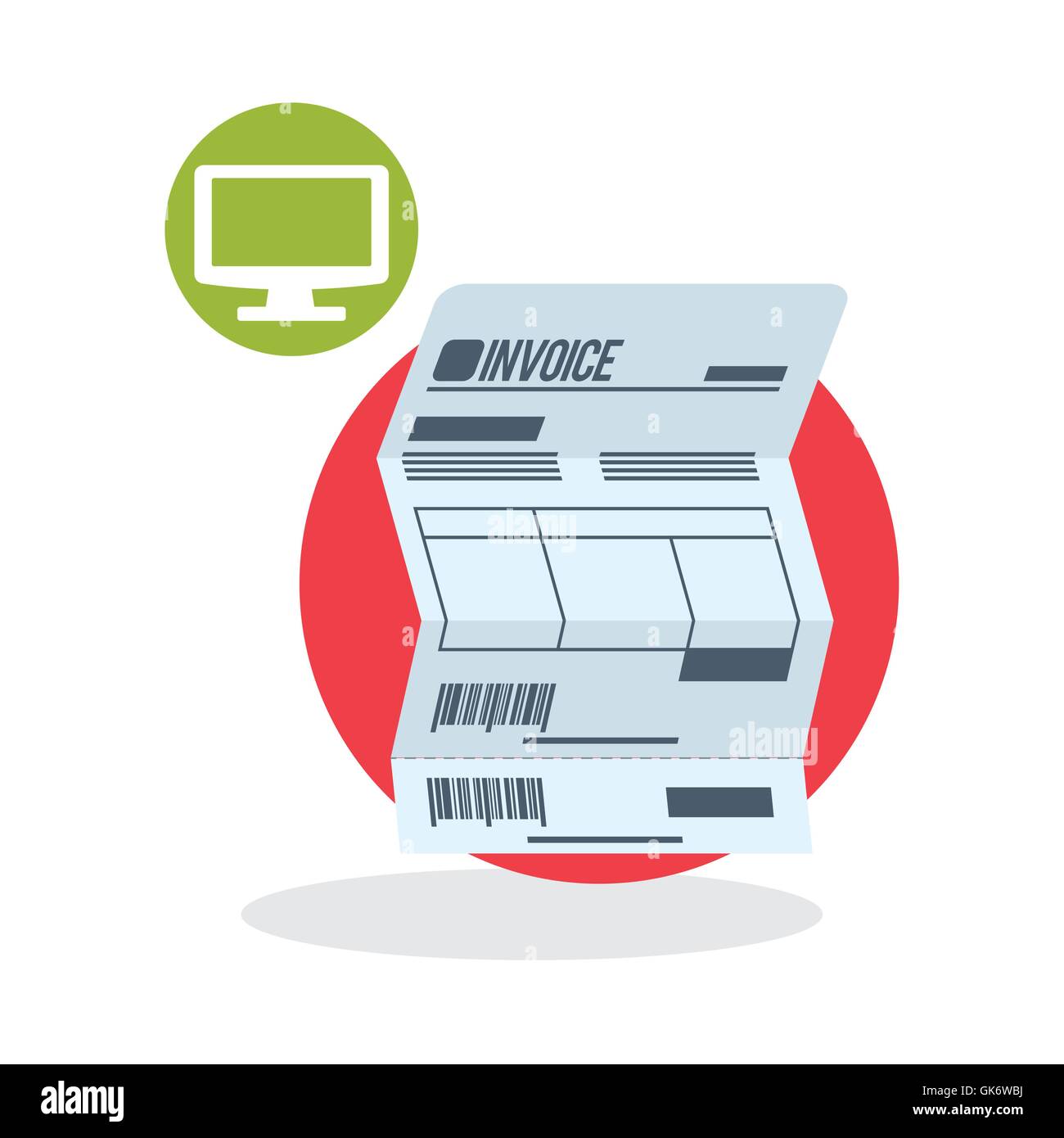 Invoice design. Finance item. Isolated illustration Stock Vector Image ...