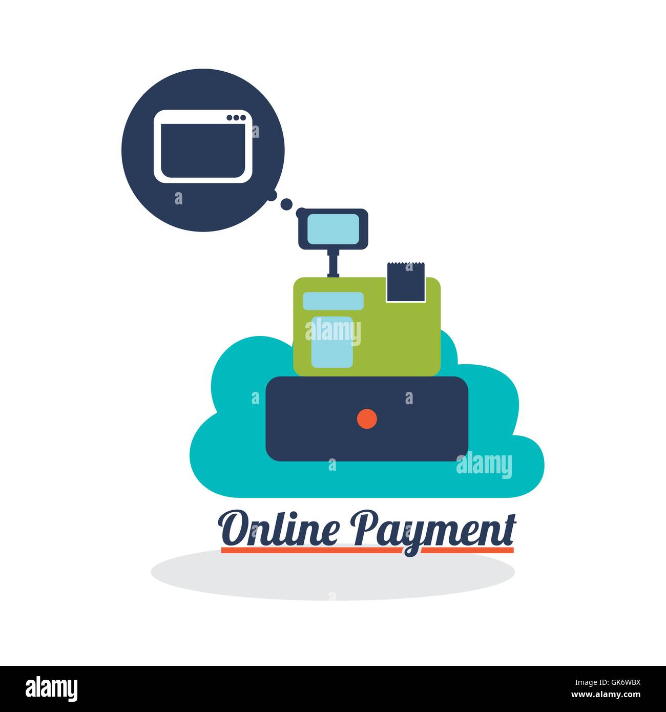 Invoice design. Online payment. Isolated illustration Stock Vector ...