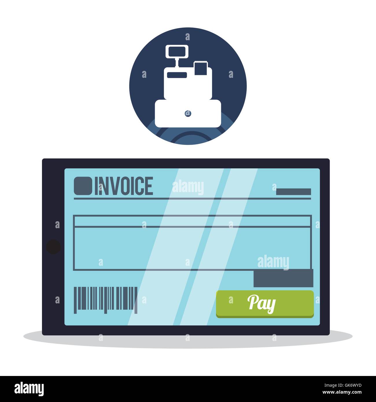 Invoice design. Online payment. Isolated illustration Stock Vector ...
