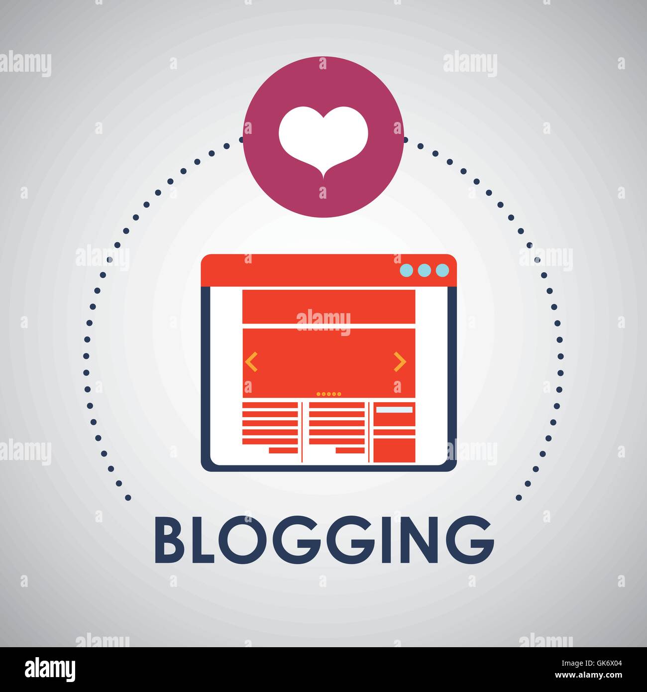 Blogging design. social media icon. Isolated illustration Stock Vector ...