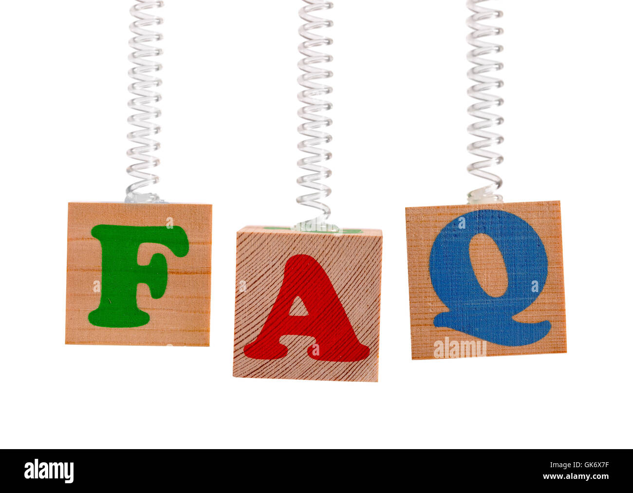 FAQ word on cubes isolated on white Stock Photo - Alamy