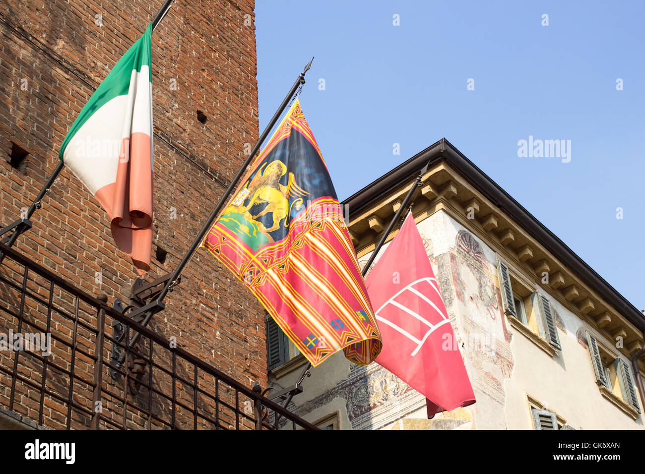 Flag of region of Veneto Stock Photo - Alamy
