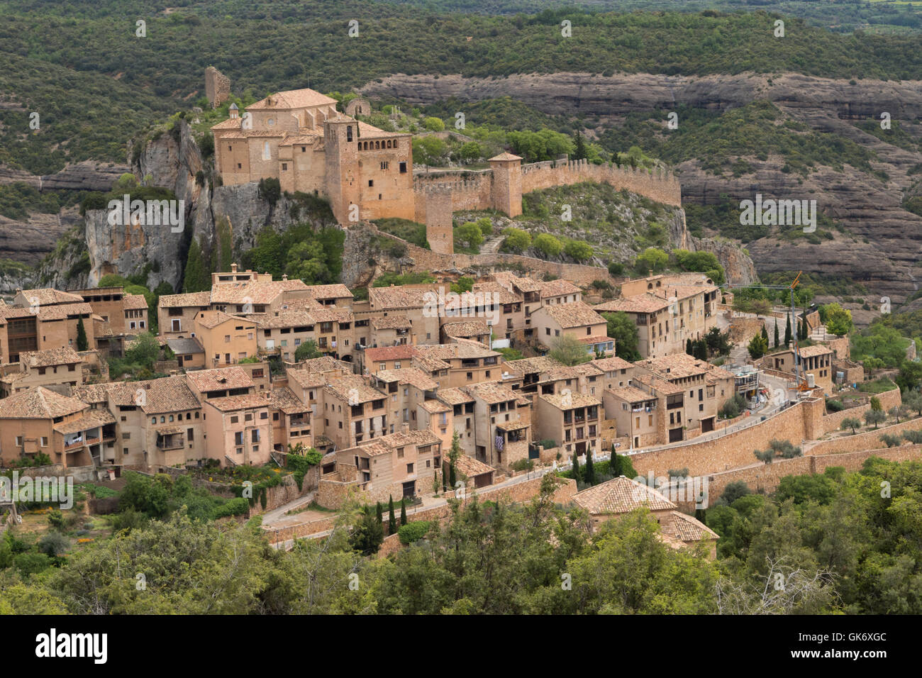 The medieval town of Alquezar, Aragon, Spain Stock Photo - Alamy