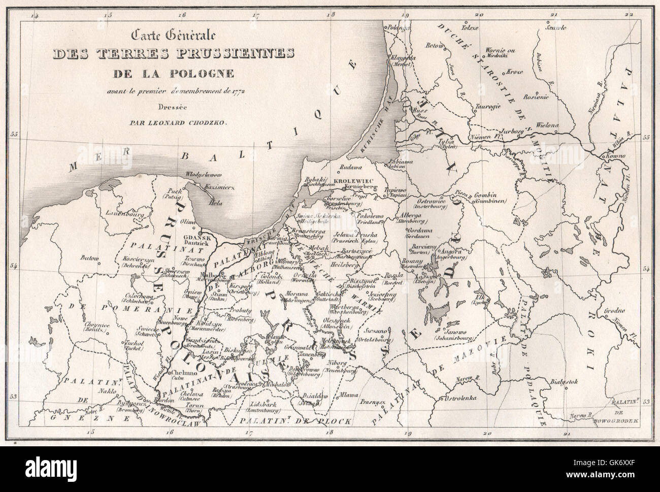 Prussian lands in Poland. Ducal/Duchy of Prussia. Polish Prussia, 1835 ...