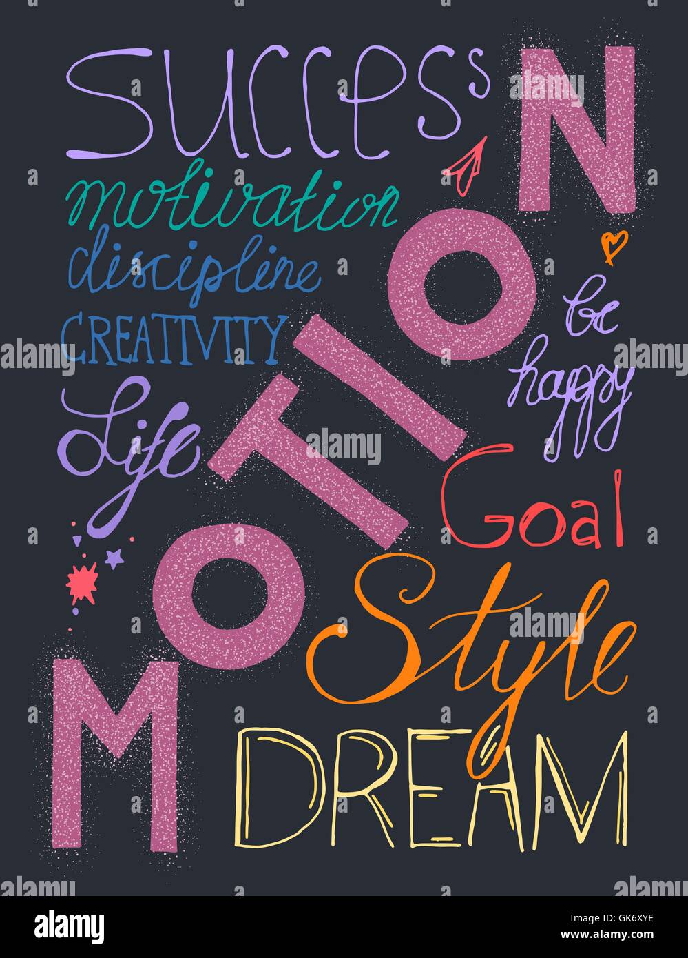 Vintage hand drawn lettering hipster composition with words about life ...