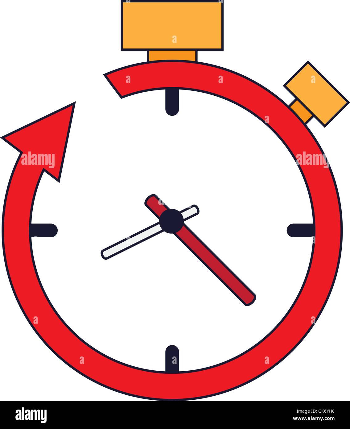 clock and arrow icon Stock Vector Image & Art - Alamy
