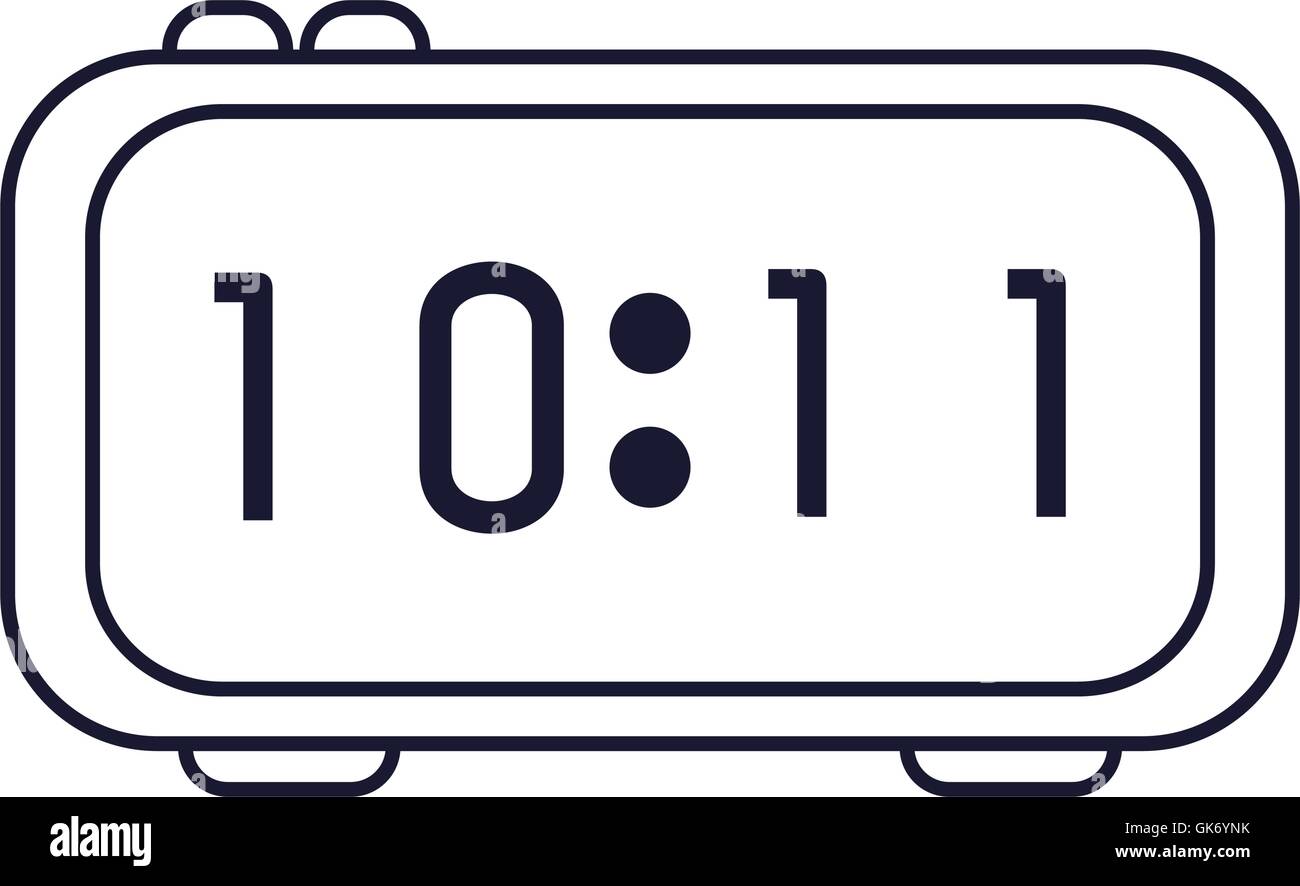 Clock am vector black icon Stock Vector Images - Alamy