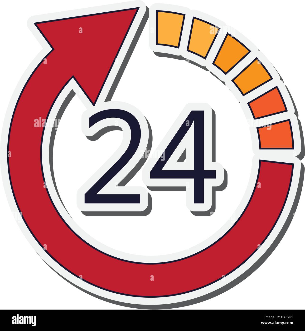 24 hour arrow icon Stock Vector Image & Art - Alamy