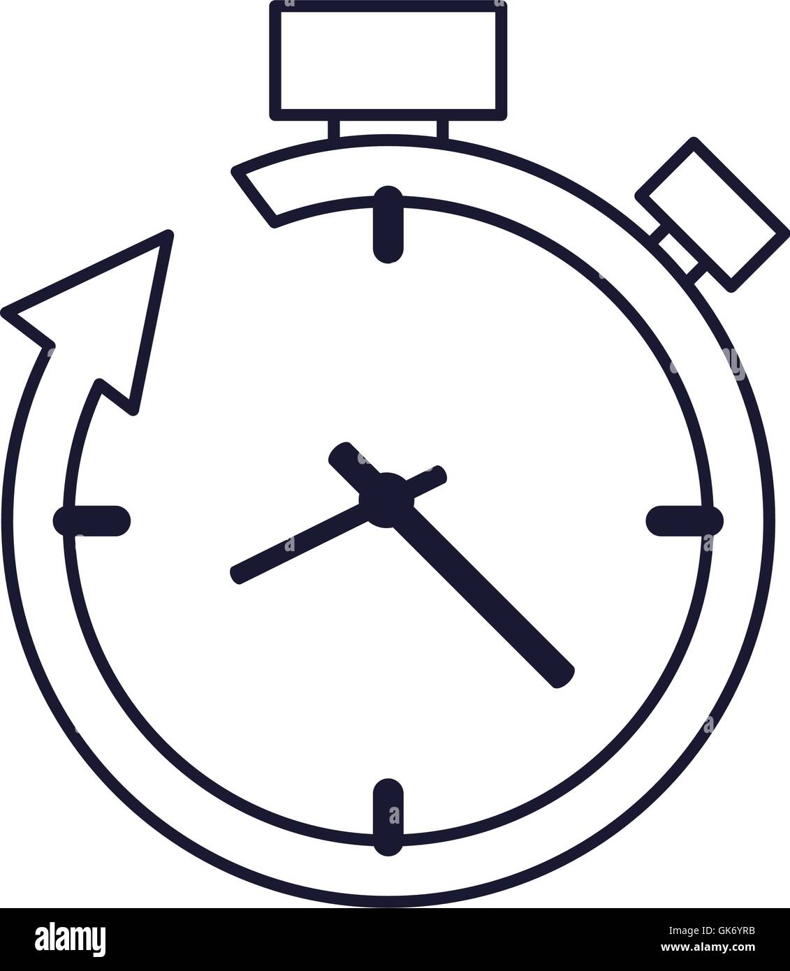 clock and arrow icon Stock Vector Image & Art - Alamy