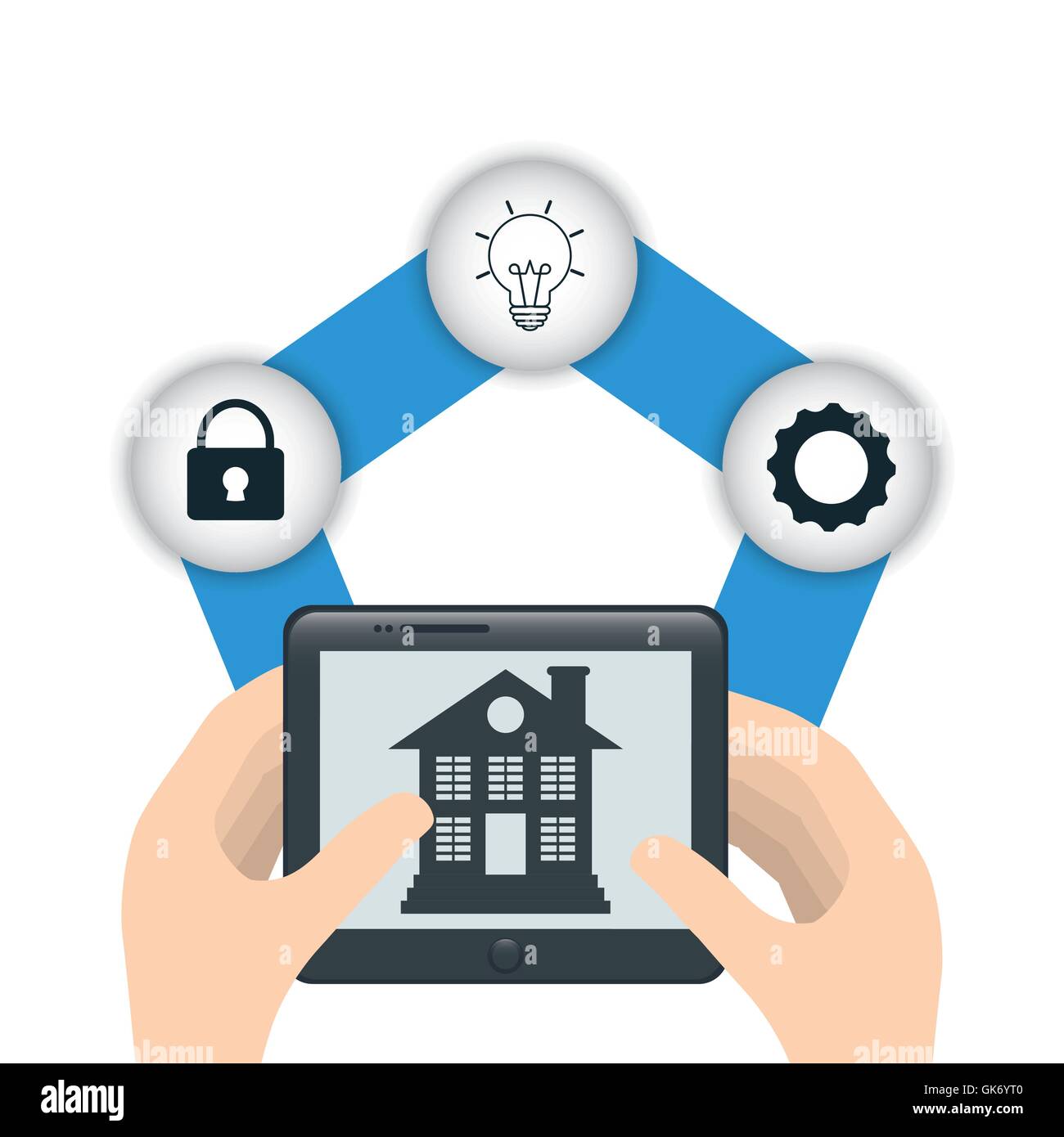 Smart home house icon set Stock Vector Image & Art - Alamy